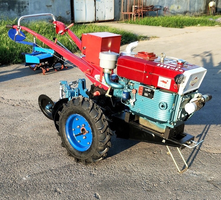 Diesel Engine 10-12HP Small Hand Tractor For Agriculture Single Axle 4 ...